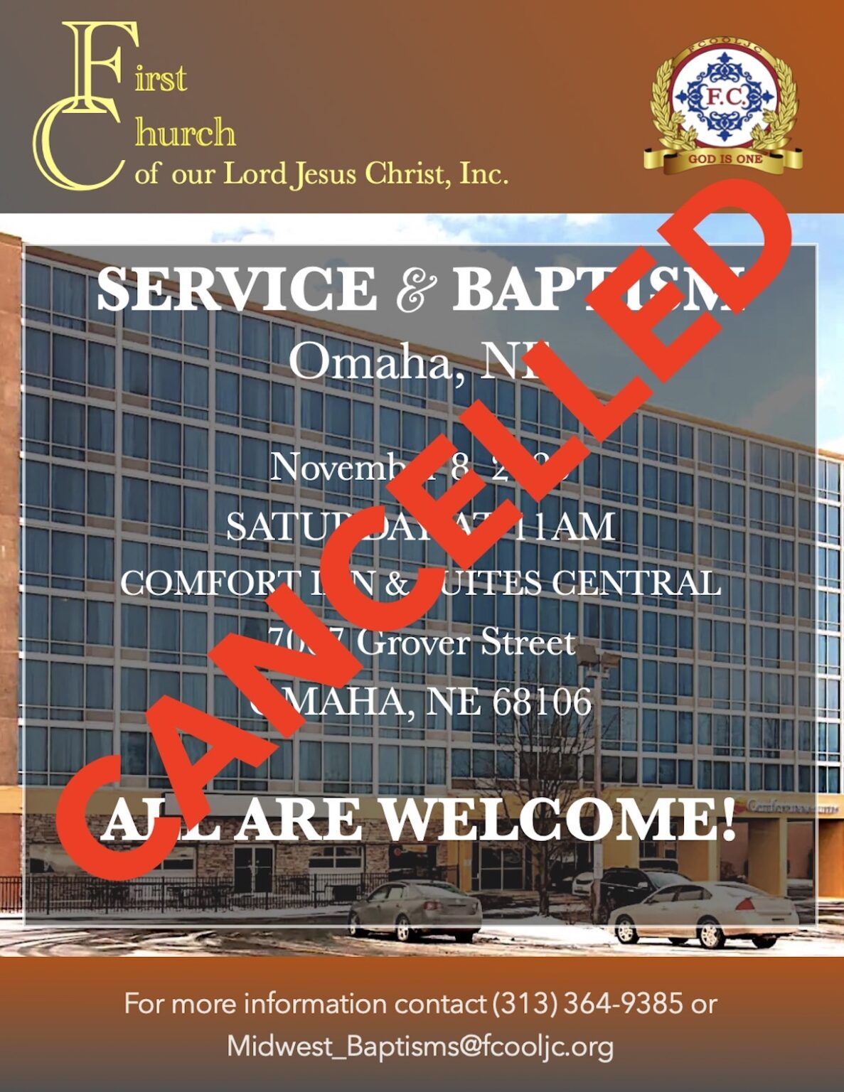 Truth Of God – First Church Scheduled Events